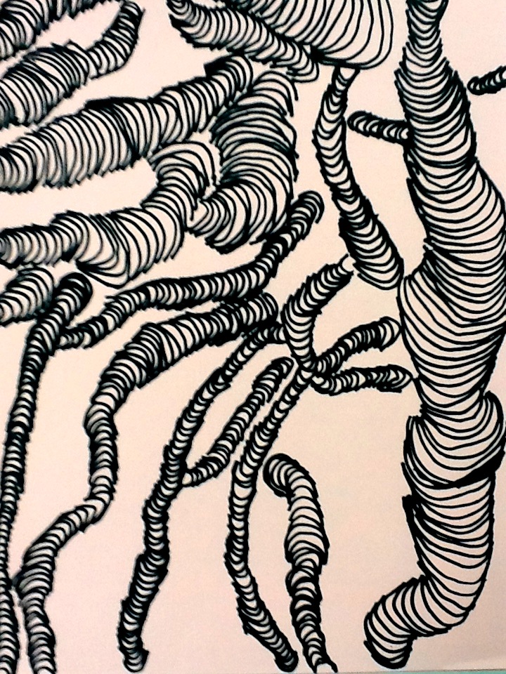 An Art Room Filled With Fauves!: 5th Grade Worm Lines