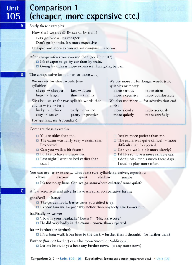 105. Comparison 1 (cheaper, more expensive etc.)|Learn english-English ...