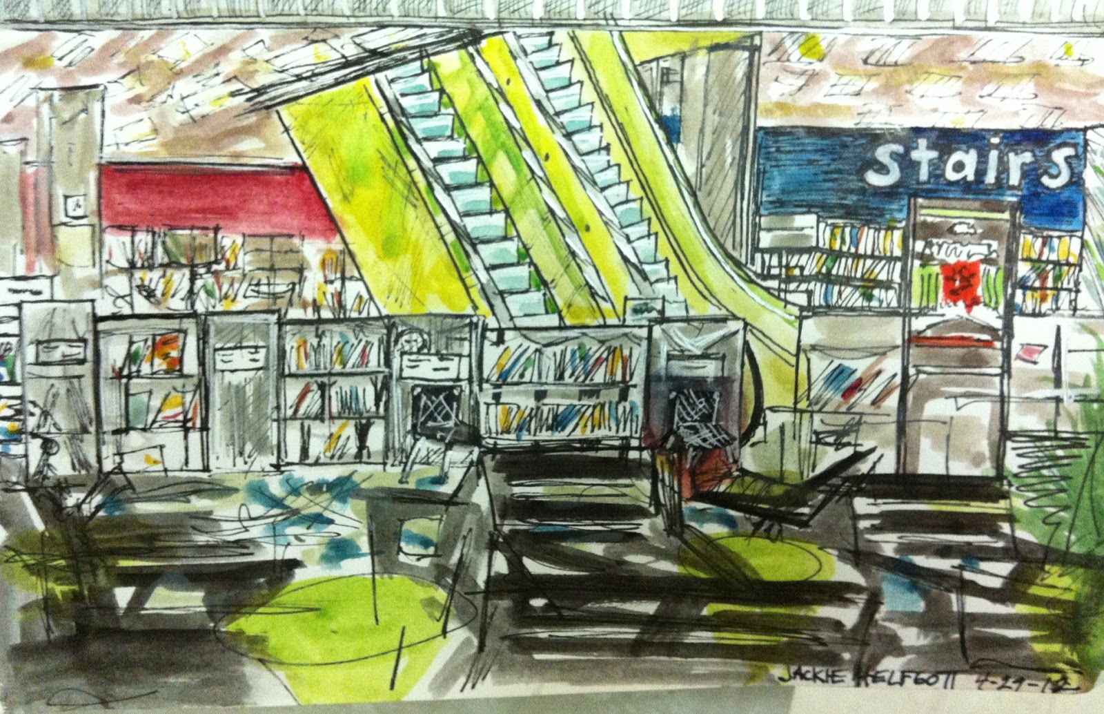 Urban Sketchers Seattle: Downtown Seattle Public Library