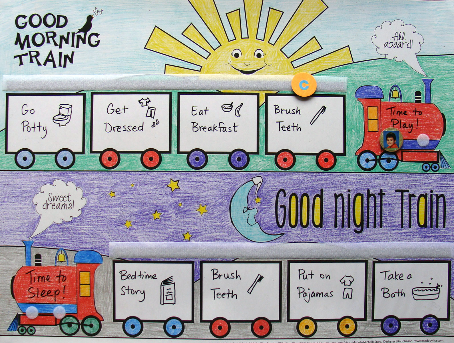 "Made By Michelle" Store: {NEW!!} Routine TRAINing Chart DIY Kit