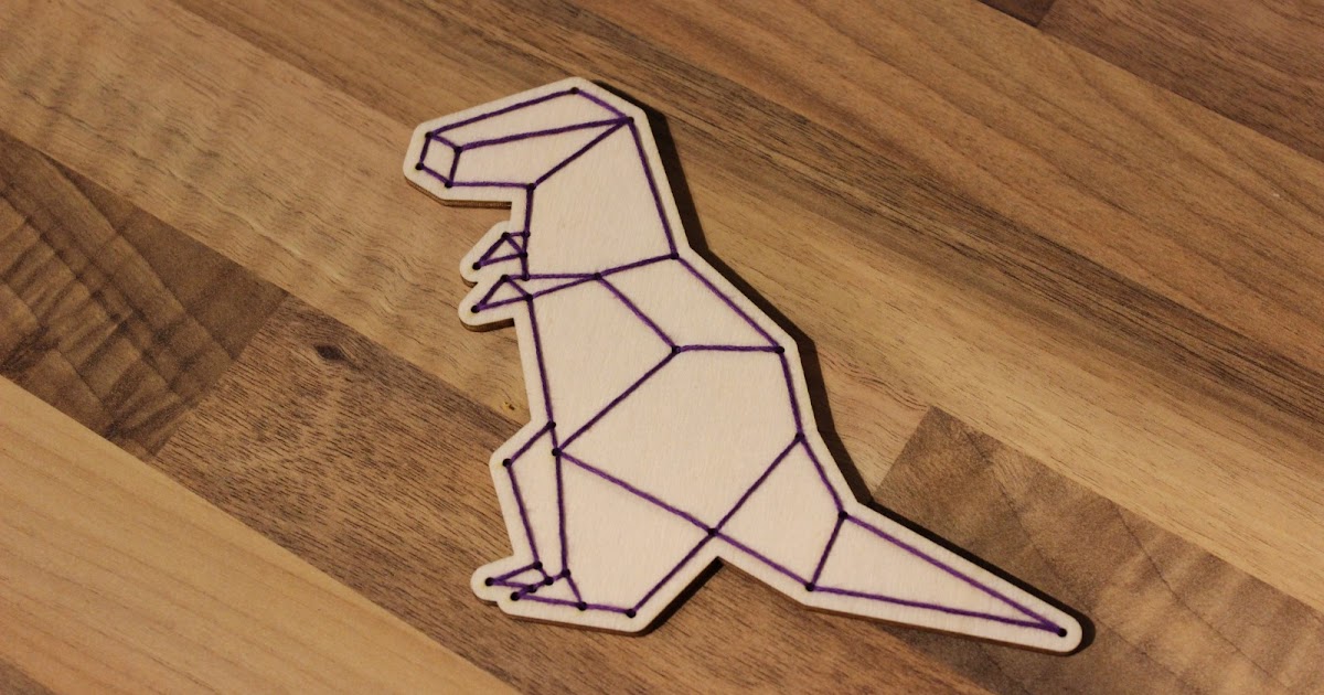Geometric Embroidery T-Rex