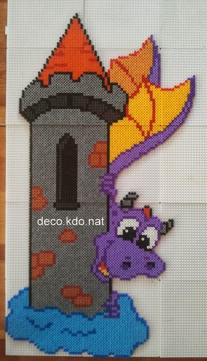 modèles dragons | Hama beads design, Perler bead art, Diy perler beads