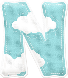 Alfabeto Celeste con Nubes. - Oh my Alfabetos!