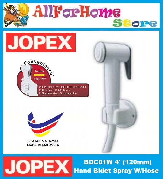 ALL FOR HOME STORE: 4' JOPEX BDC01W Sink Spray c/w Flexible Tube - WHITE