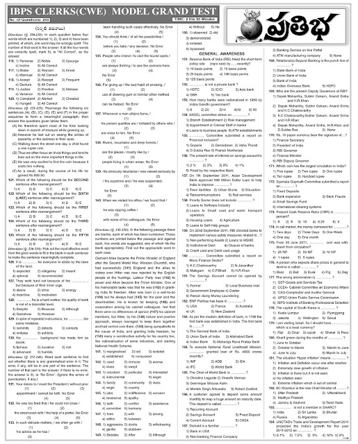 IBPS Practice questions from eenadu prathibaKnow Every Thing About IBPS ...