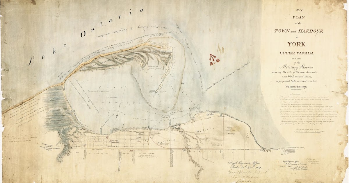 Fort York and Garrison Common Maps: 1833 Bonnycastle: No. 1 Plan of the ...