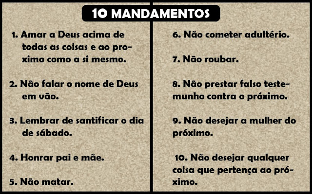 A serviço de Jesus Cristo: Os dez mandamentos
