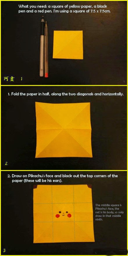 DIY Corner: Origami: Pikachu Tutorial