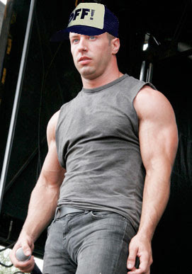 OFF! Hats on Every Singer Ever: Greg Puciato and his muscles in an OFF ...