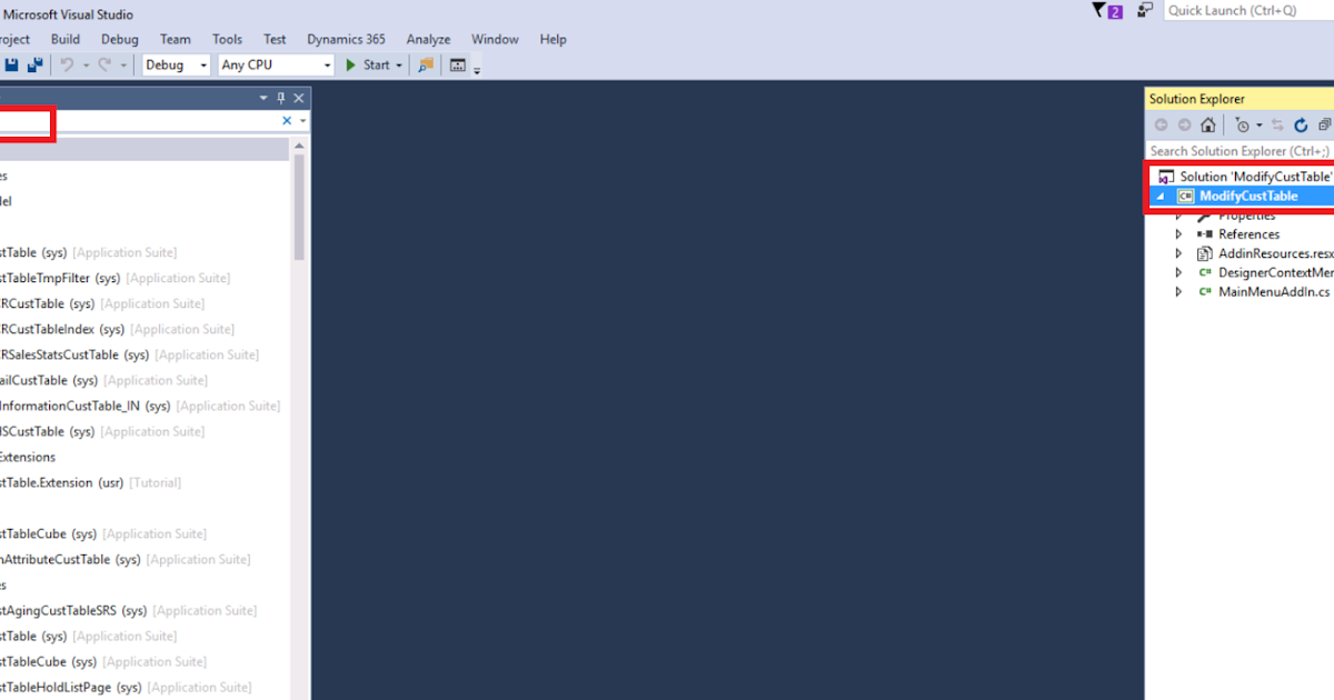 How to browse table in dynamics 365?