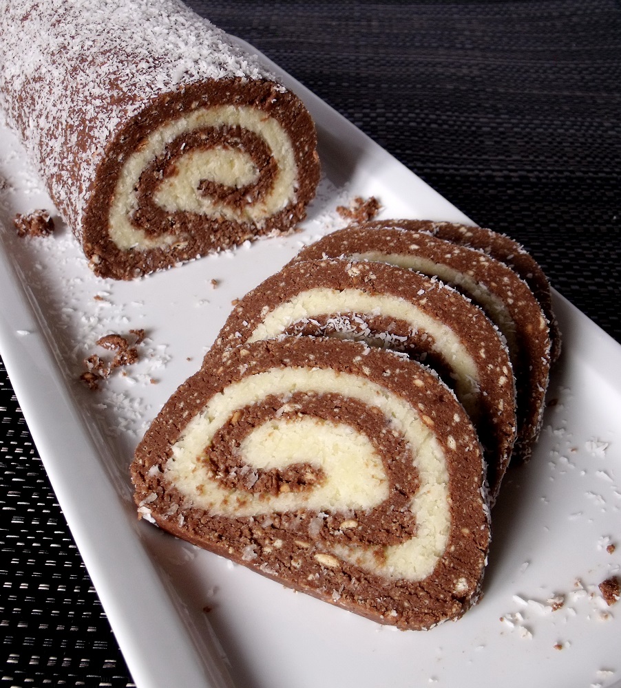 Citromhab: Kókuszos keksztekercs