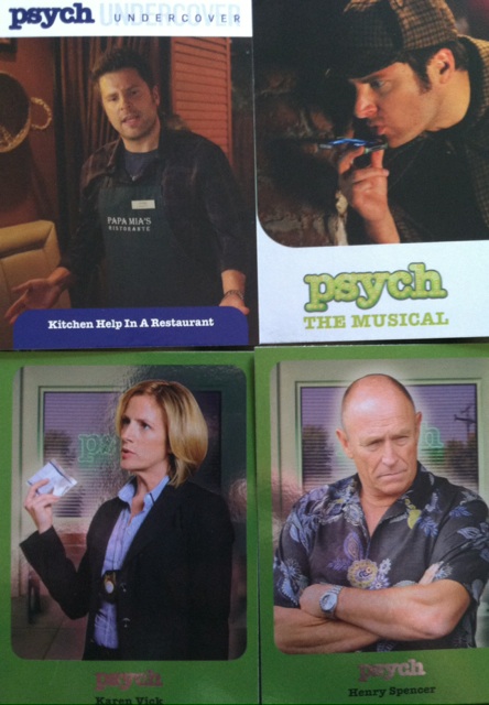 Matt's Wonderful Blog Of Hobbies: Breakin Wax:Psych Seasons 5-8 Hobby Box