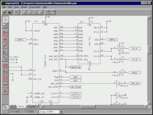 Schematic design with expresspcb software