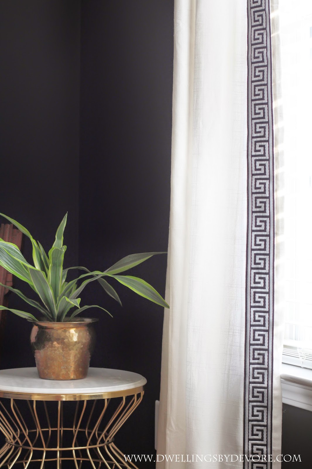 Dwellings By DeVore: Greek Key Trimmed Curtains