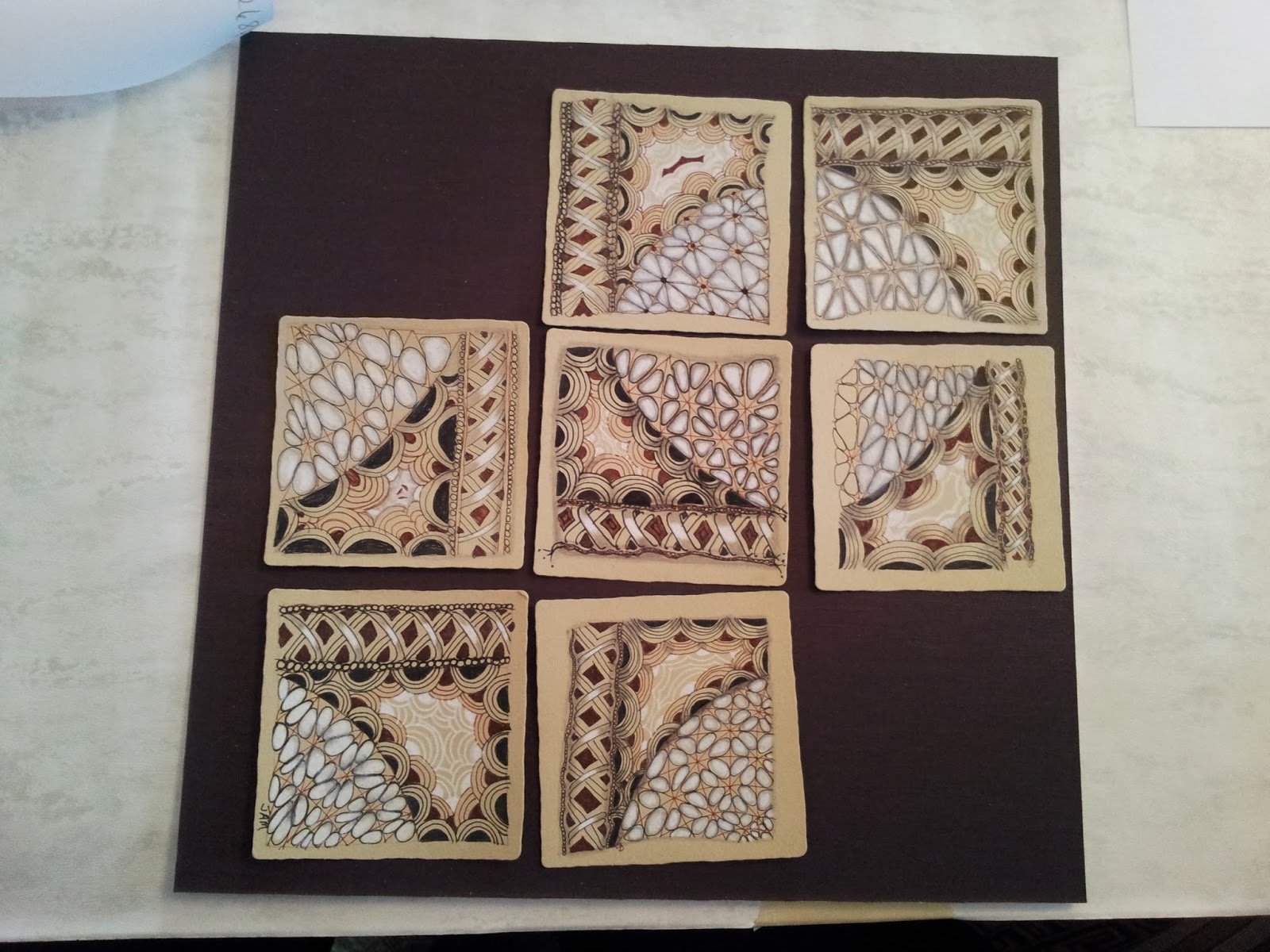 Zentangle® as Presented by G. Klein, CZT: Renaissance Tiles