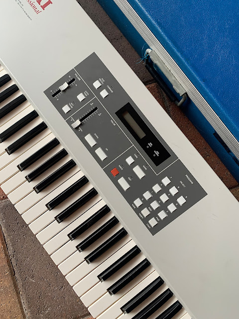 MATRIXSYNTH: Akai AX 73 1980s Synthesizer w/ Road Case & Parameter Sheet