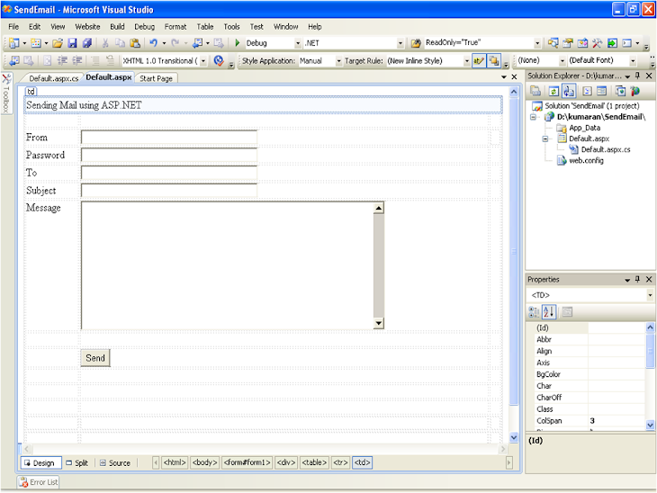 How to Send Email (Gmail) using ASP.NET C# SmtpClient?