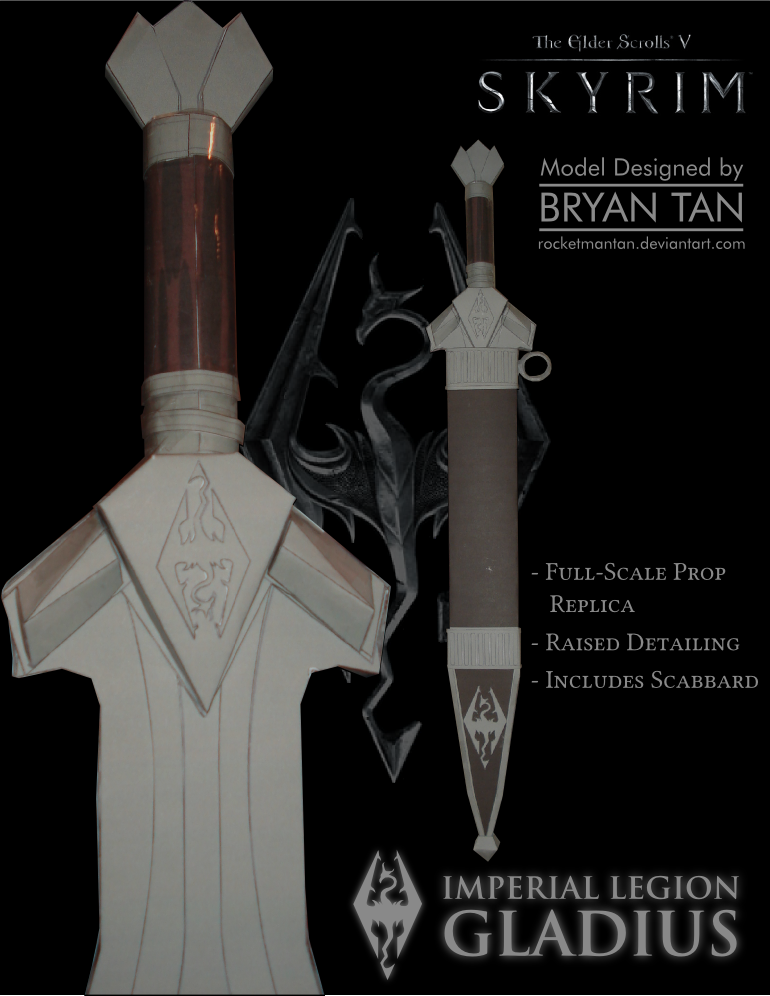 Skyrim - Imperial Sword Papercraft | Papercraft Paradise | PaperCrafts ...