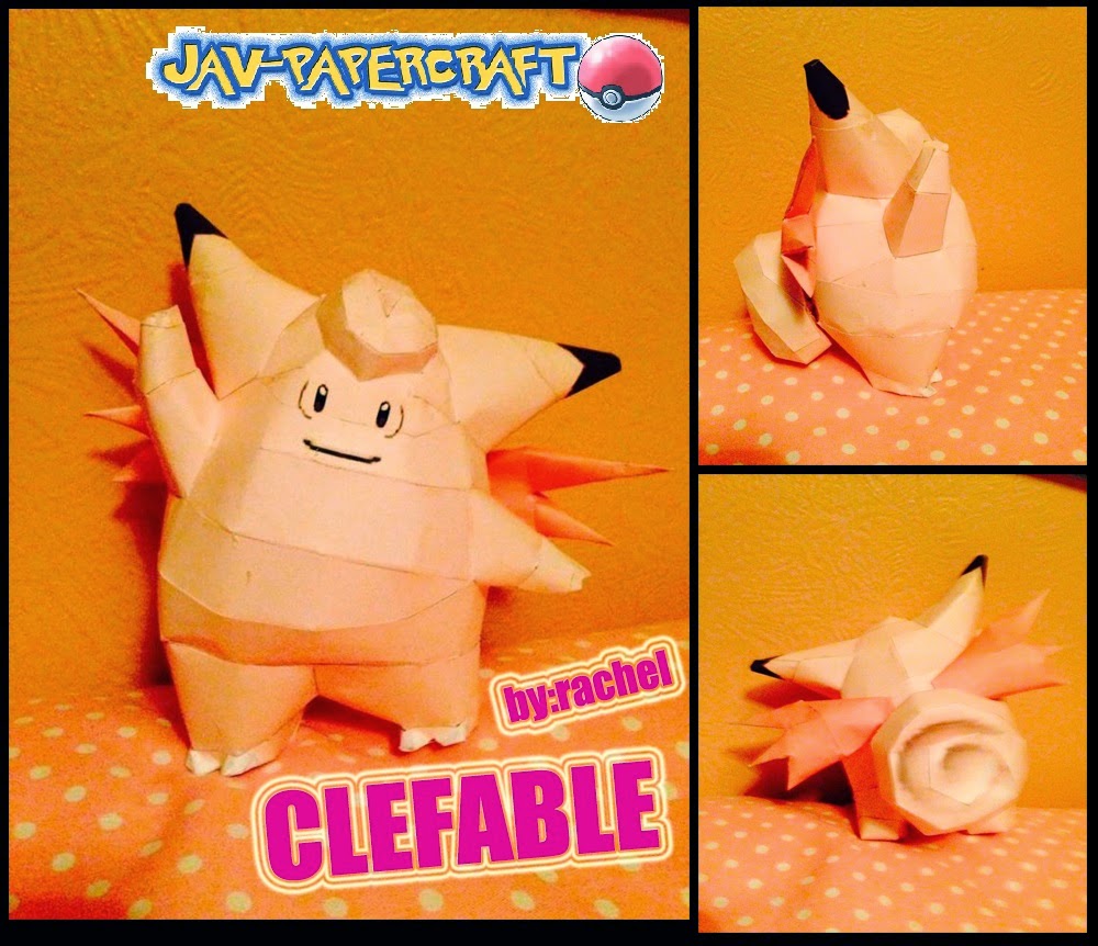 Clefable Paper Model ~ Paperkraft.net - Free Papercraft, Paper Model ...