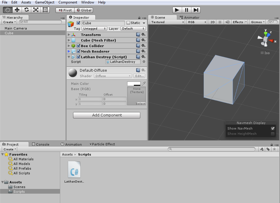 Unity C# Tutorial Indonesia : Basic 15 - Destroy - Unity C# Tutorial ...