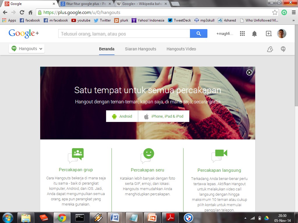 Teknik Informatika: Fitur Fitur Google Plus