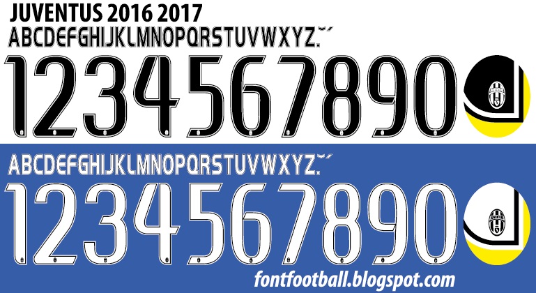 FONT FOOTBALL: Font Vector Juventus 2016 2017 kit