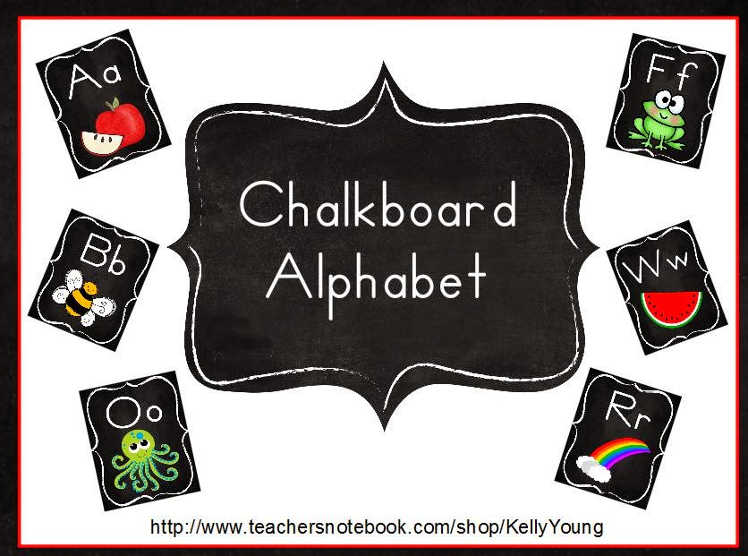 Young & Lively Kindergarten: Chalkboard Freebie!