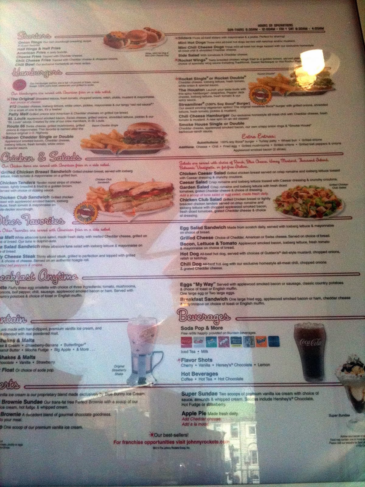 Johnny Rockets, Washington : Eating Without Moving