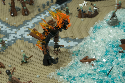 LEGO recreación de la batalla de Isengard