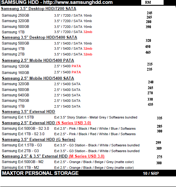 DSE COMPUTER SALES AND SERVICE: SAMSUNG ALL NEW HARD DISK