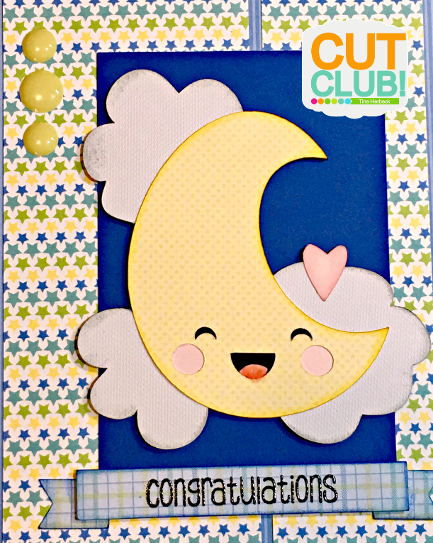 SVGCutClub: Congratulations Baby Moon Card