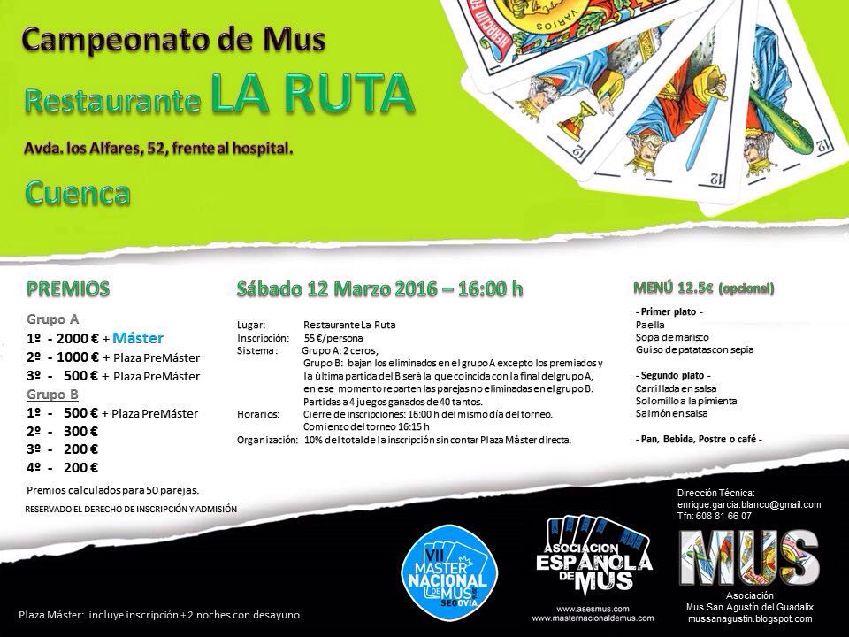 Mus lasmus-as, blog de mus para jugadoras y jugadores. Juega al mus: 1 ...