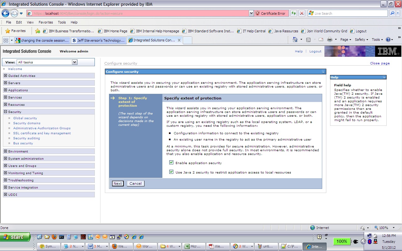 Technical Solution for You..: How to enable Websphere Security after ... Technical Solution for You..: How to enable Websphere Security after ...
