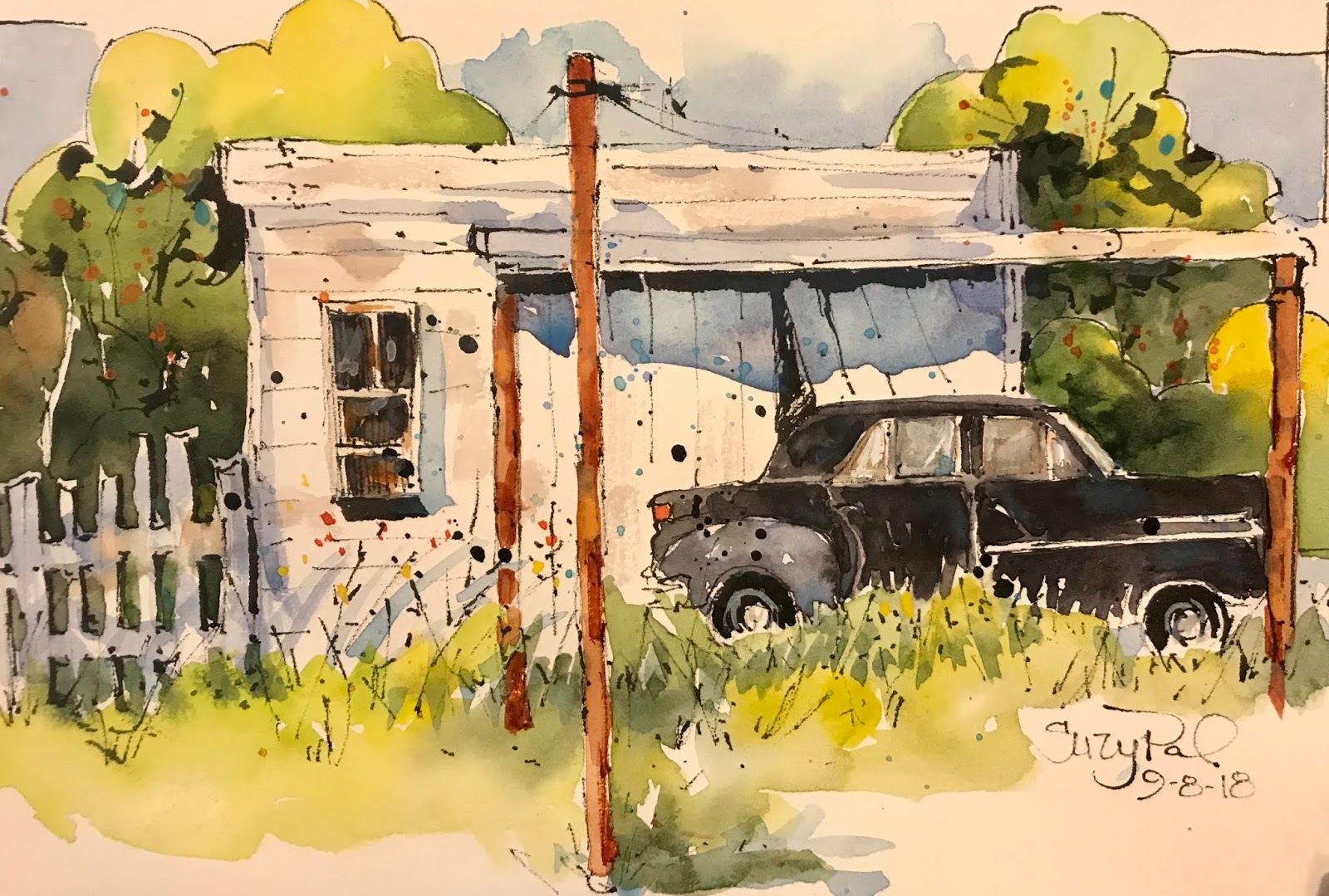 Suzy 'Pal' Powell Watercolors Collages and Sketches: Another week of ...