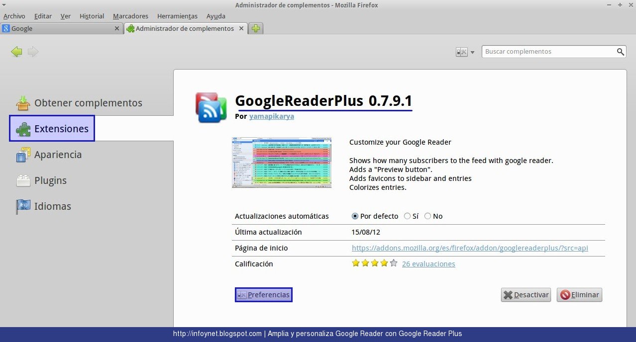 InfoNet: Amplia y personaliza Google Reader con Google Reader Plus