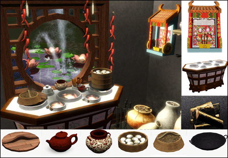 My Sims 3 Blog: Chinese Kitchen Set by Iamcoming