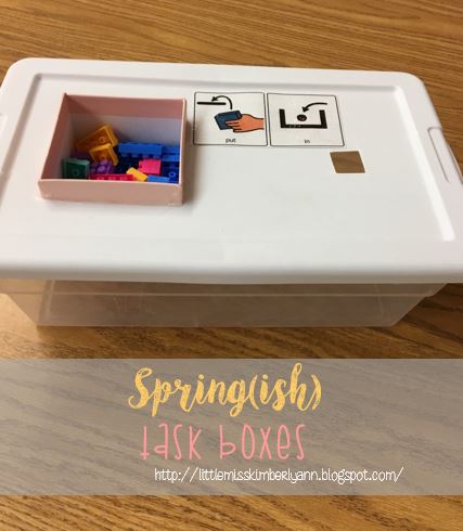 Little Miss Kim's Class: Spring Themed Task Boxes for Special Education