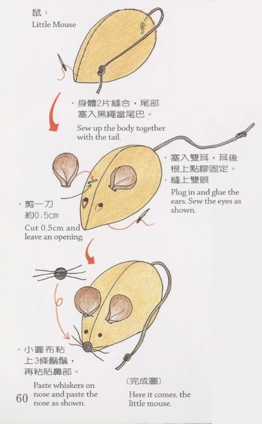 Molde de ratinho em feltro para imprimir - Ver e Fazer