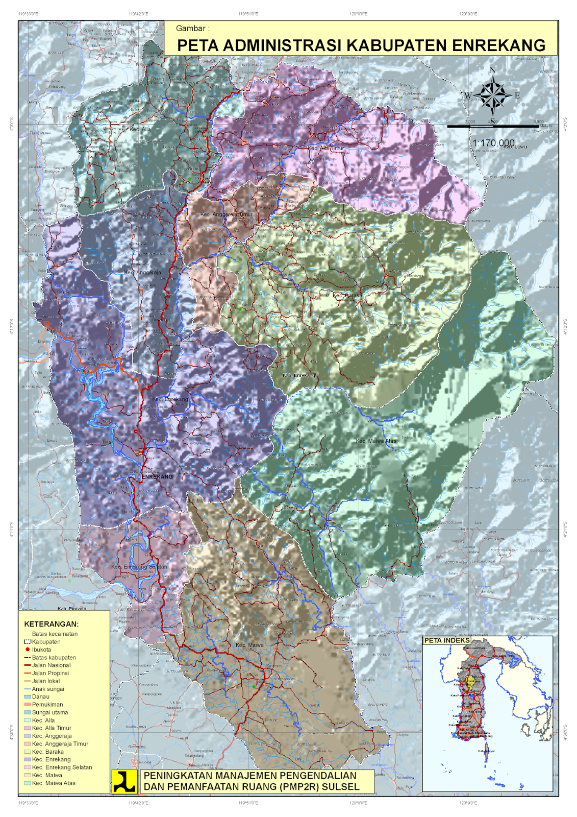 11+ Peta Kabupaten Enrekang Sulawesi Selatan PNG