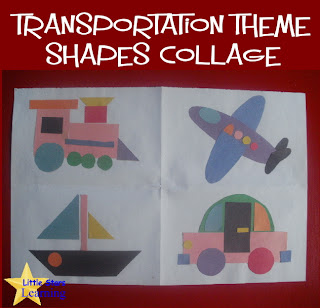 Little Stars Learning: Transportation Collage w/Template