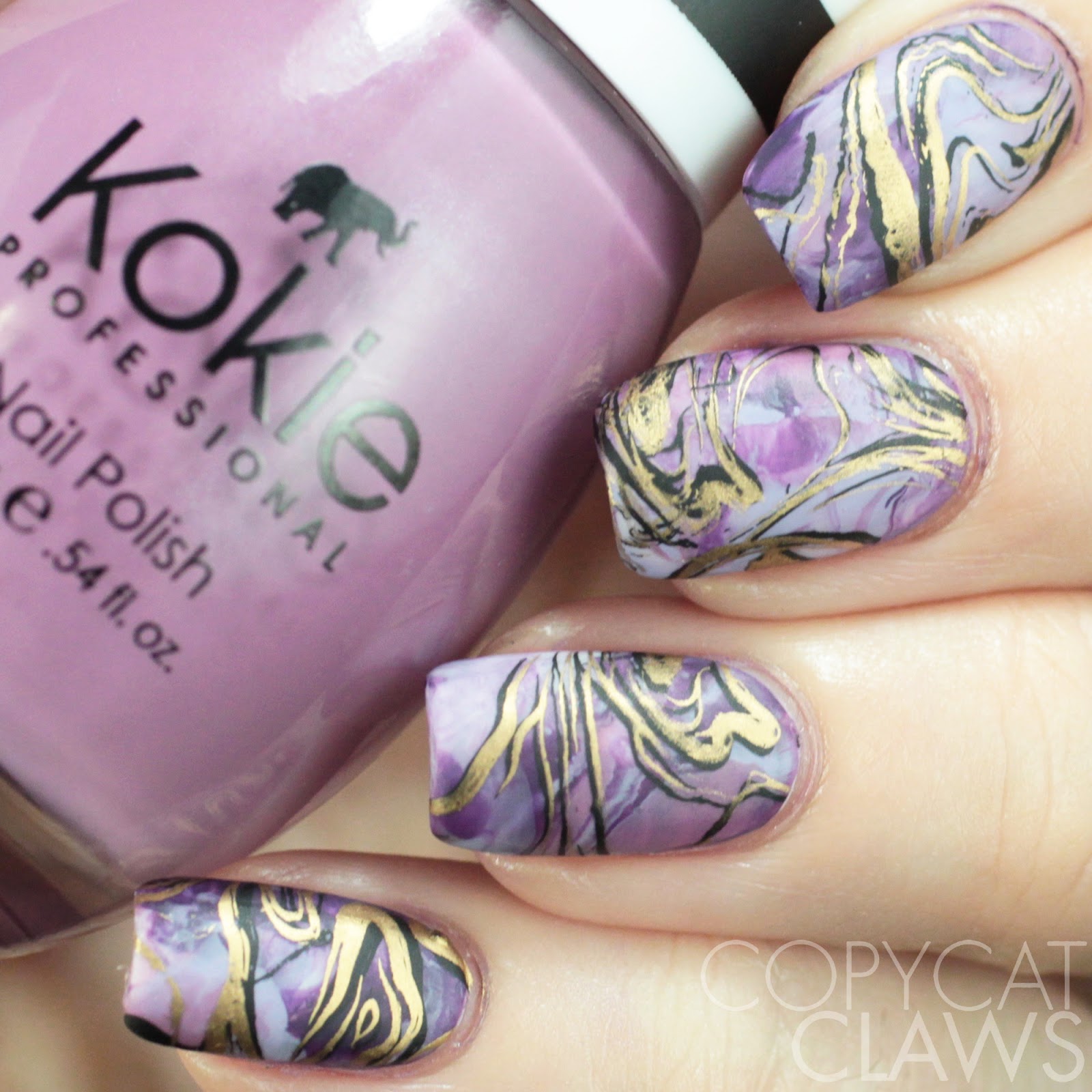 Copycat Claws: The Digit-al Dozen does Marble - Marble Stamping