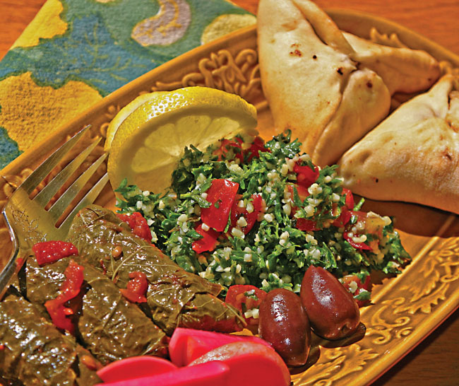 Grape Leaves Tabouli And Sfeehas spinach Turnovers Recipes Grape Leaves Tabouli And Sfeehas spinach Turnovers Recipes