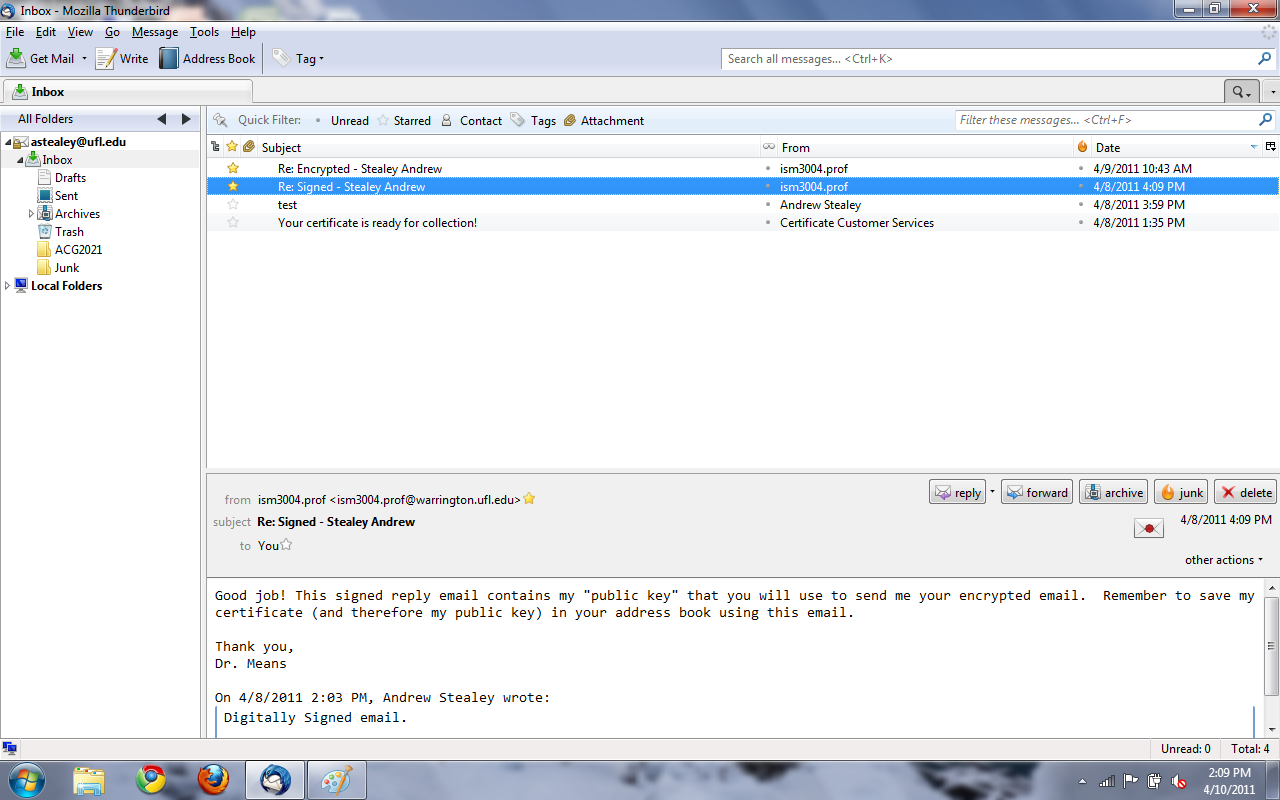 ISM3004 Blog: Secure Email Project Blog Post