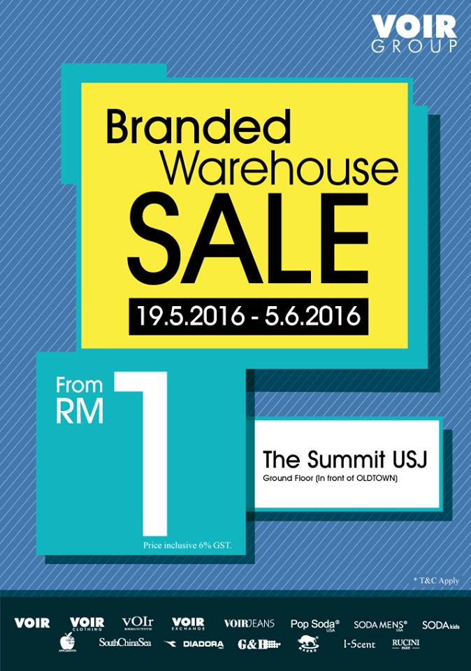 名牌衣服促销展！Voir Group 促销 从RM1起 - Leesharing