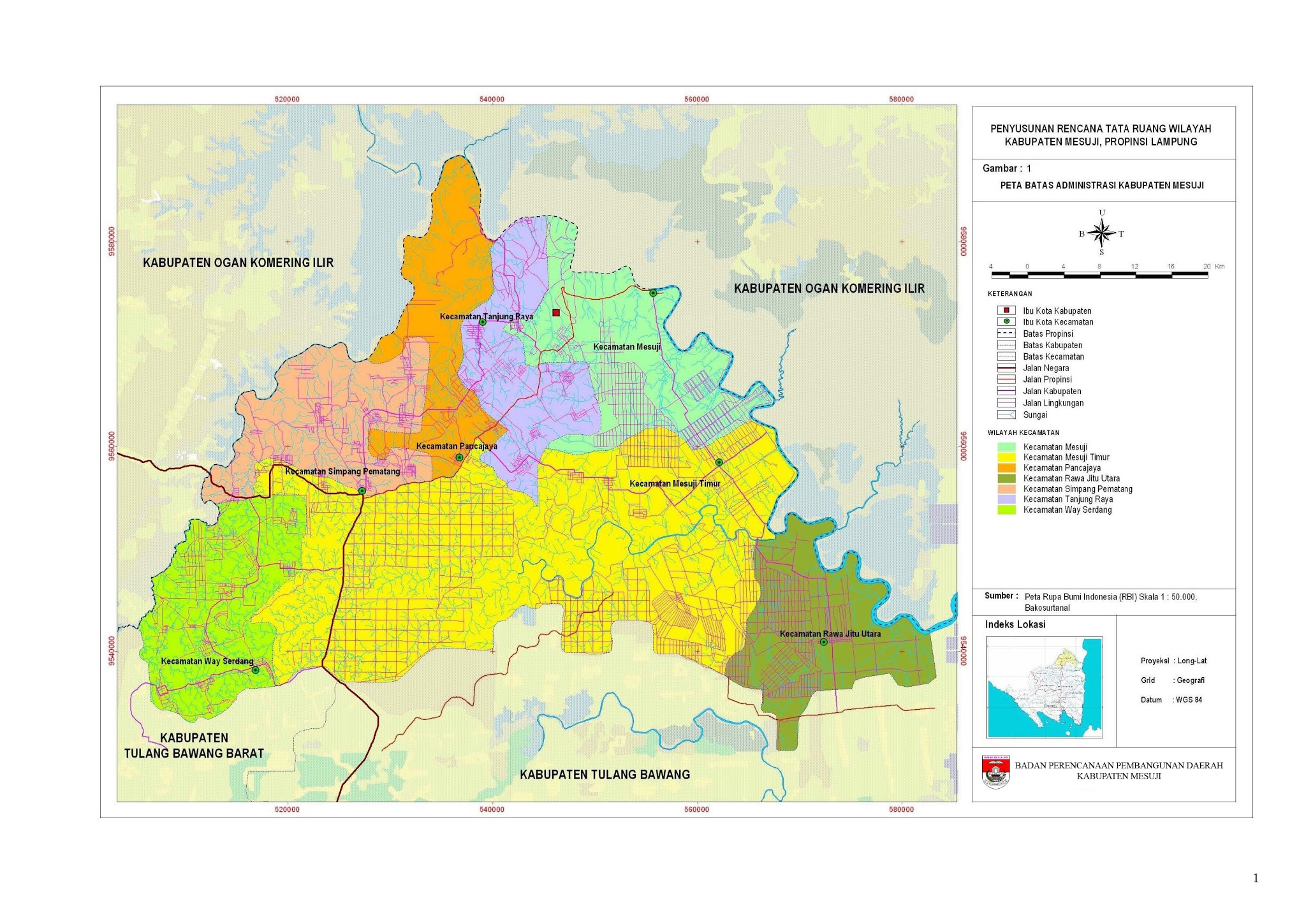 Peta Kabupaten Mesuji