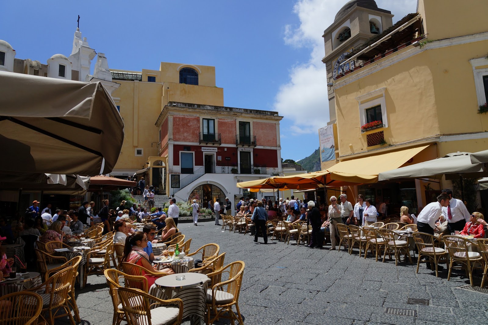 Around Many Corners: Rose goes "shopping" on the way to Capri, Italy.