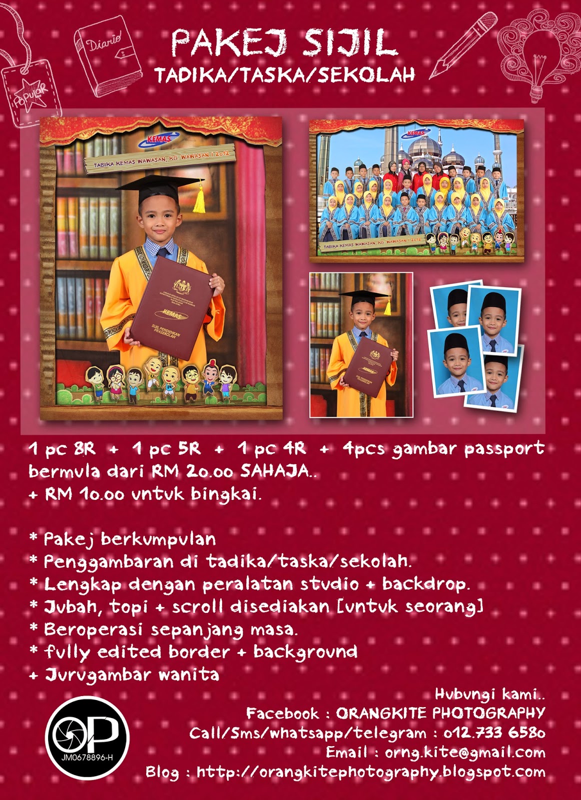 Orangkite Photography (OP): Pakej Fotografi Konvokesyen Tadika