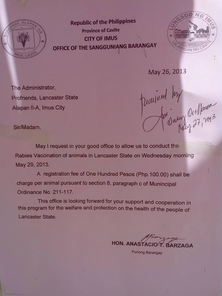 Lancaster Residences Imus Homeowners: May 2013