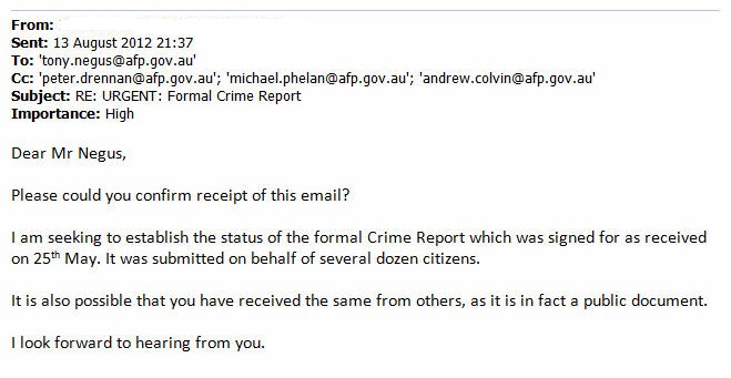 THE EXPENDABLE PROJECT: Australian Federal Police Commissioner, Tony Negus