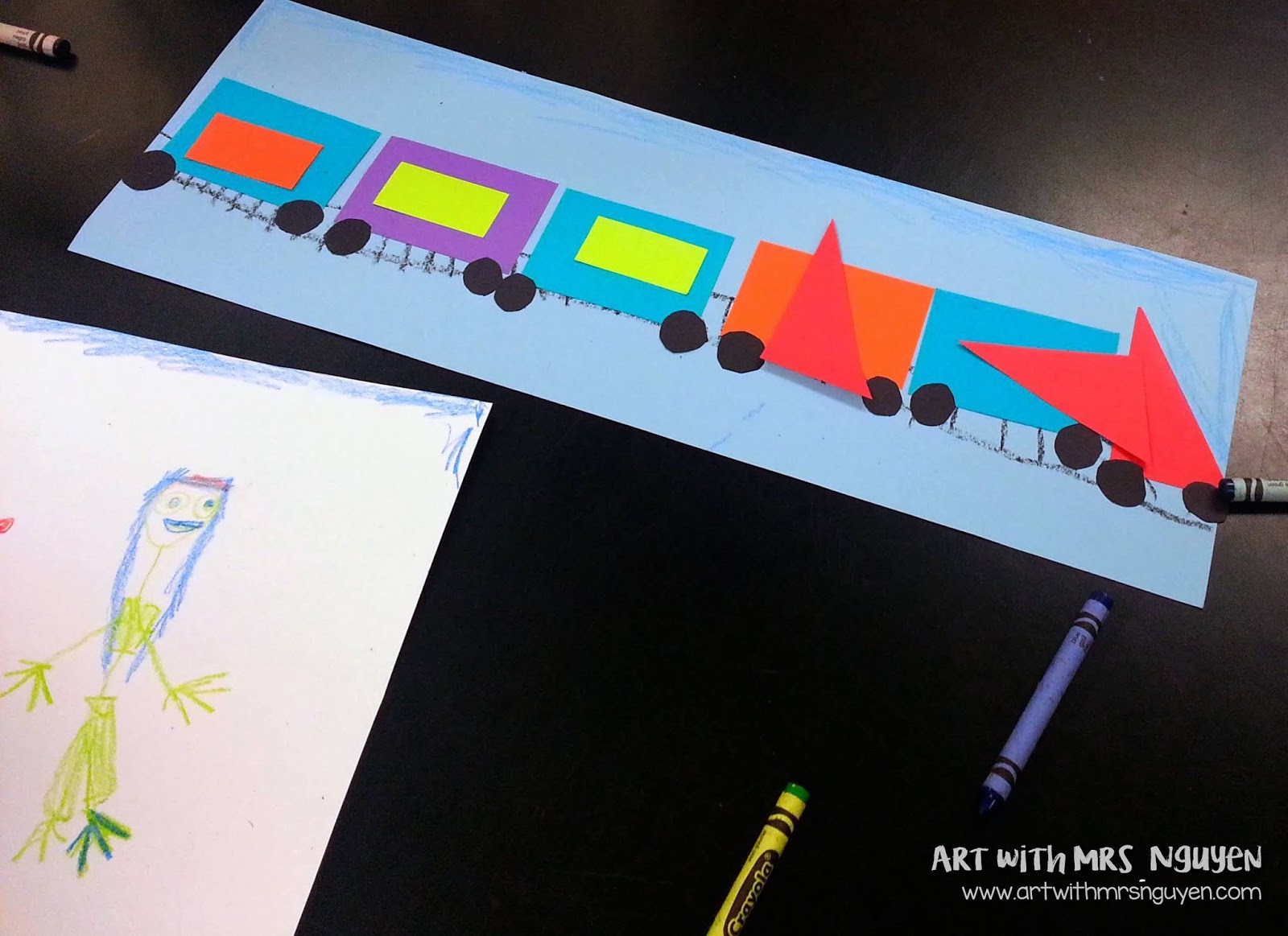 Shape Trains (K) | Art with Mrs. Nguyen